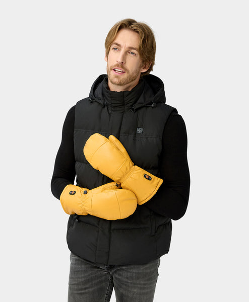 "Duluth" Unisex Heated Chopper Mittens - Yellow | ORORO