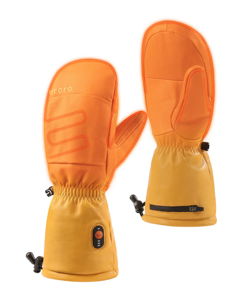 "Duluth" Unisex Heated Chopper Mittens - Yellow | ORORO