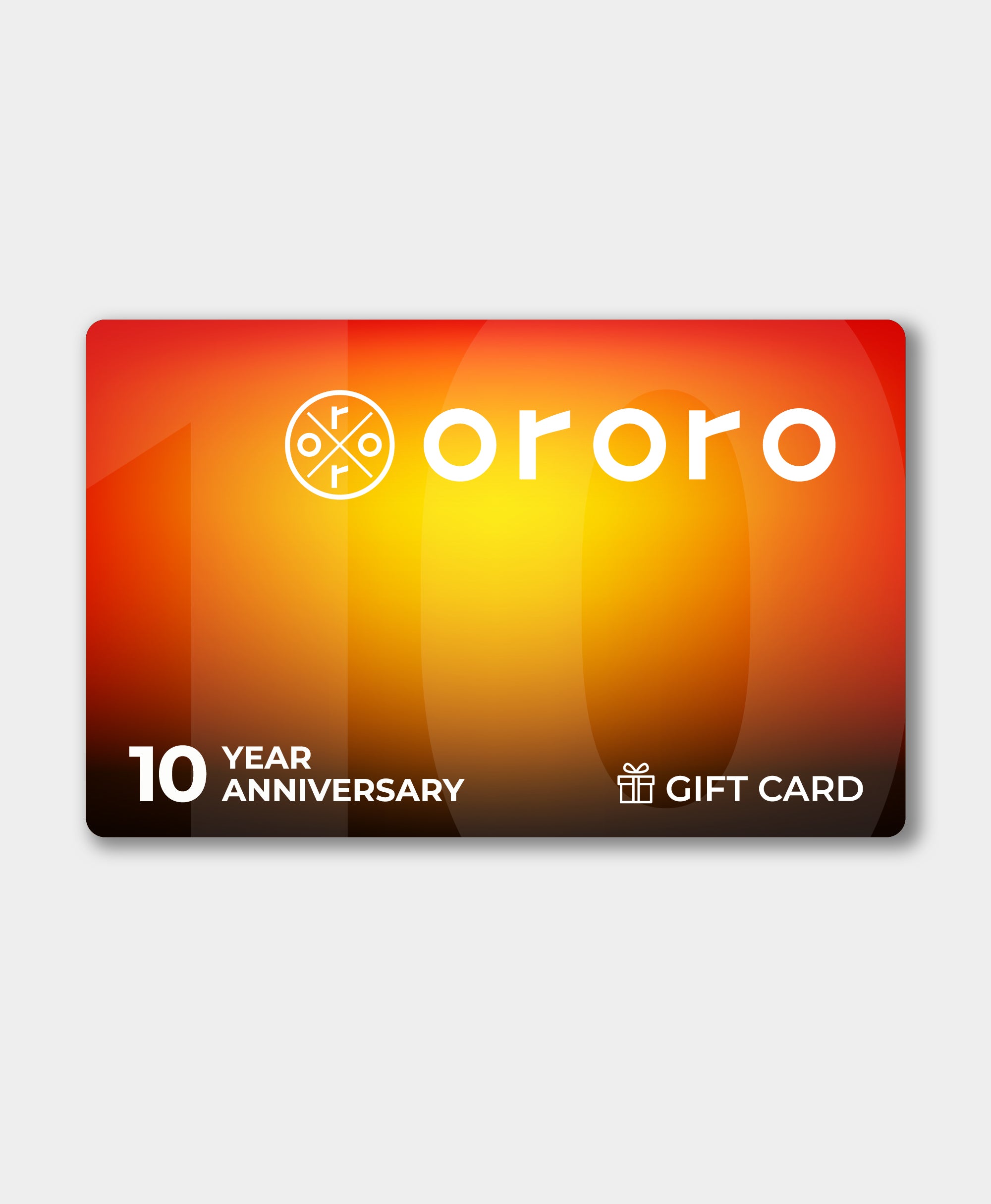 ororo 10Y Anniversary Gift Card | Perfect Holiday Gift | ororo®