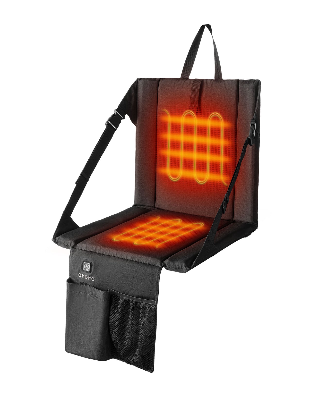 Heated Stadium Seat - Black | Dual Heating Zones | ororo®