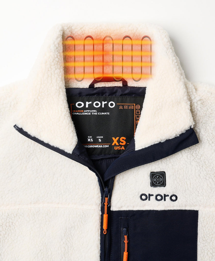 Women Heated Recycled Fleece Jacket | ORORO