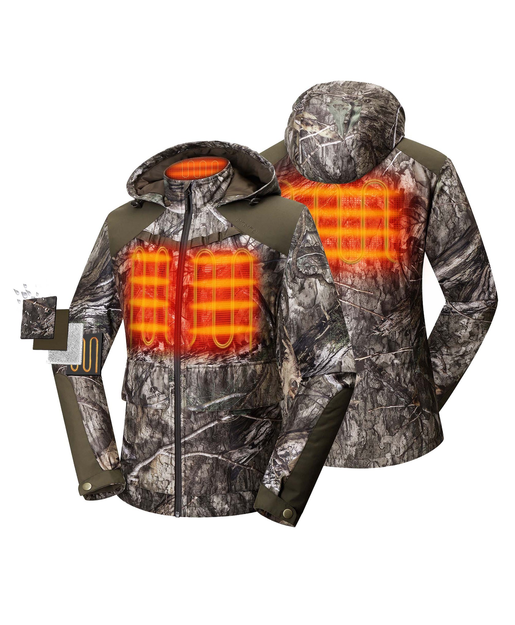 Women's Heated Hunting Jacket | Mossy Oak Country DNA | ororo®