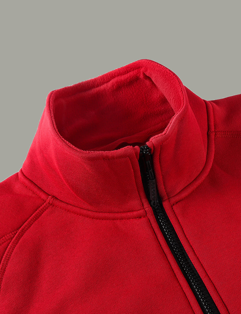 Men's RED Heated Full-Zip Fleece Jacket with Battery | ORORO – ororo